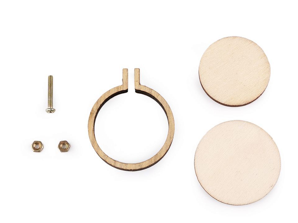 Mini gherghef pentru broderie pandante – diametru 24 mm - haidihai