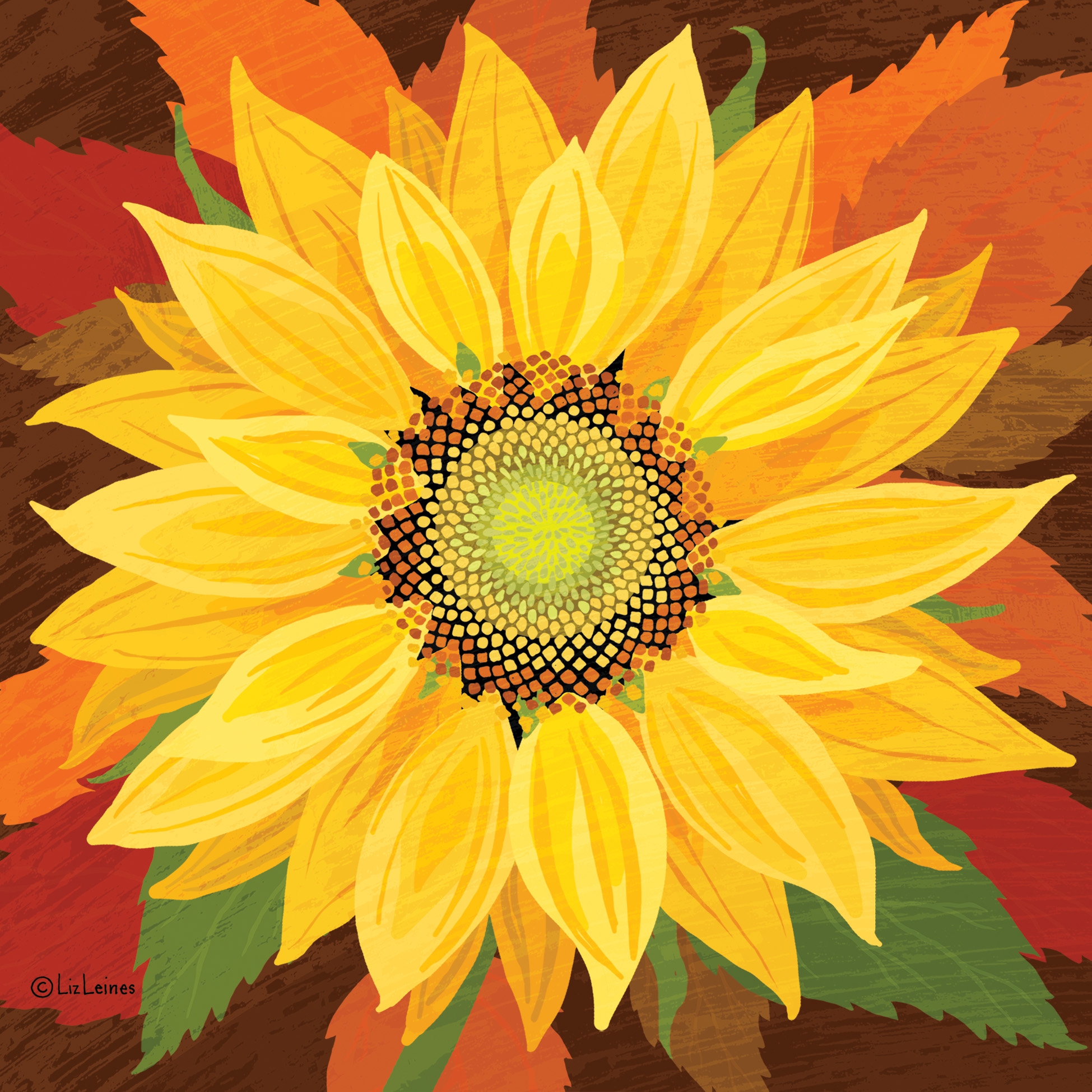 Șervețel - October Sunflower - 33x33 cm - haidihai