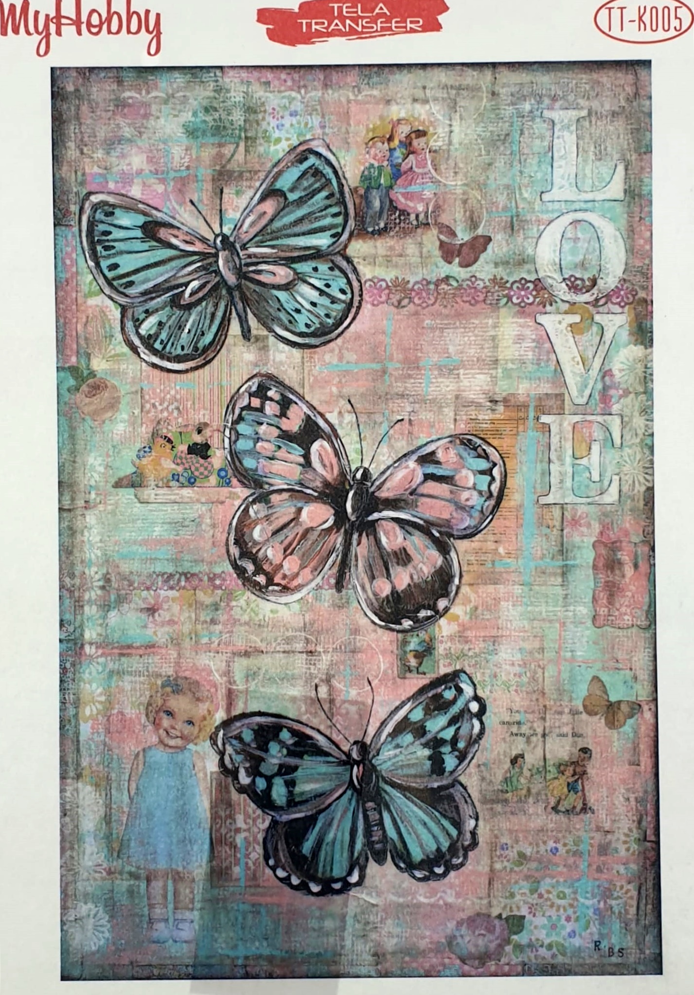 Hârtie transfer - decal - Butterflay - 25x35 cm - haidihai