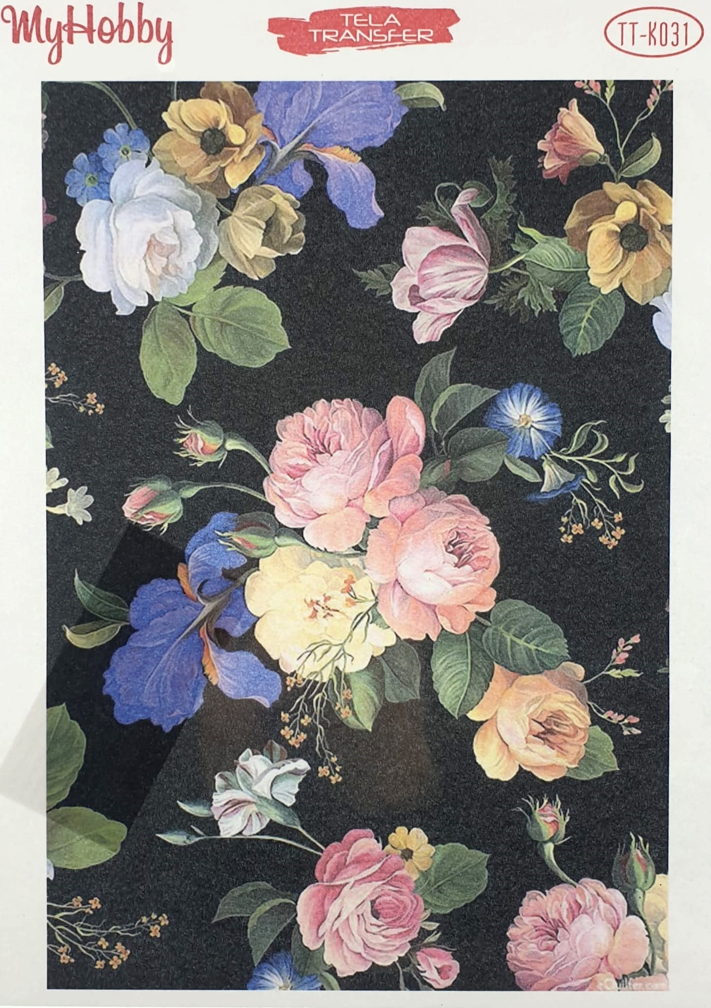 Hârtie transfer - decal - Flowers Wallpaper - 25x35 cm - haidihai