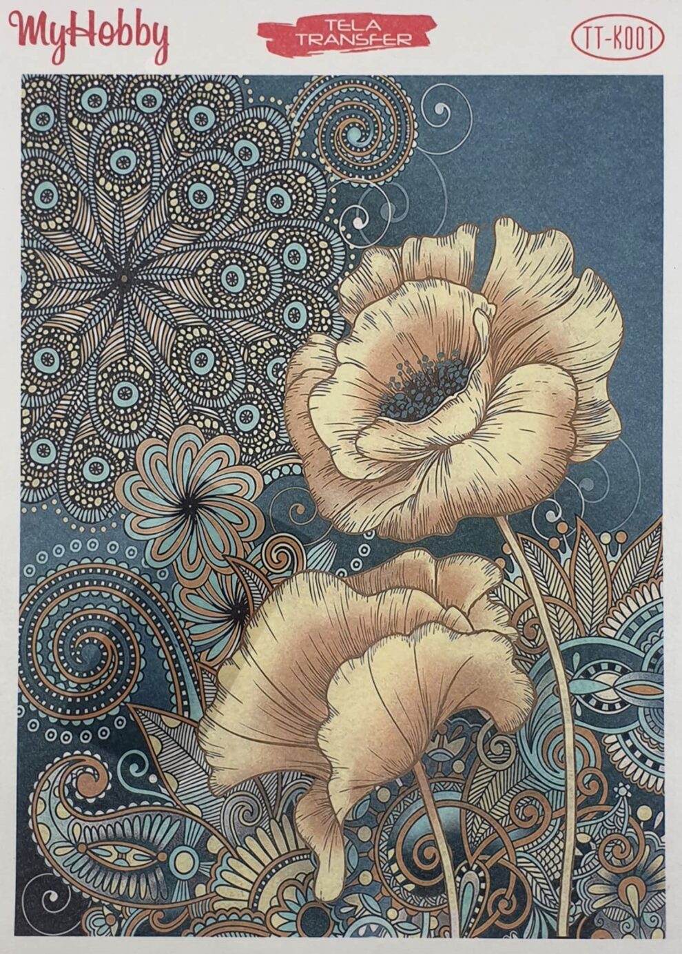 Hârtie transfer - decal - Poppies - 25x35 cm - haidihai
