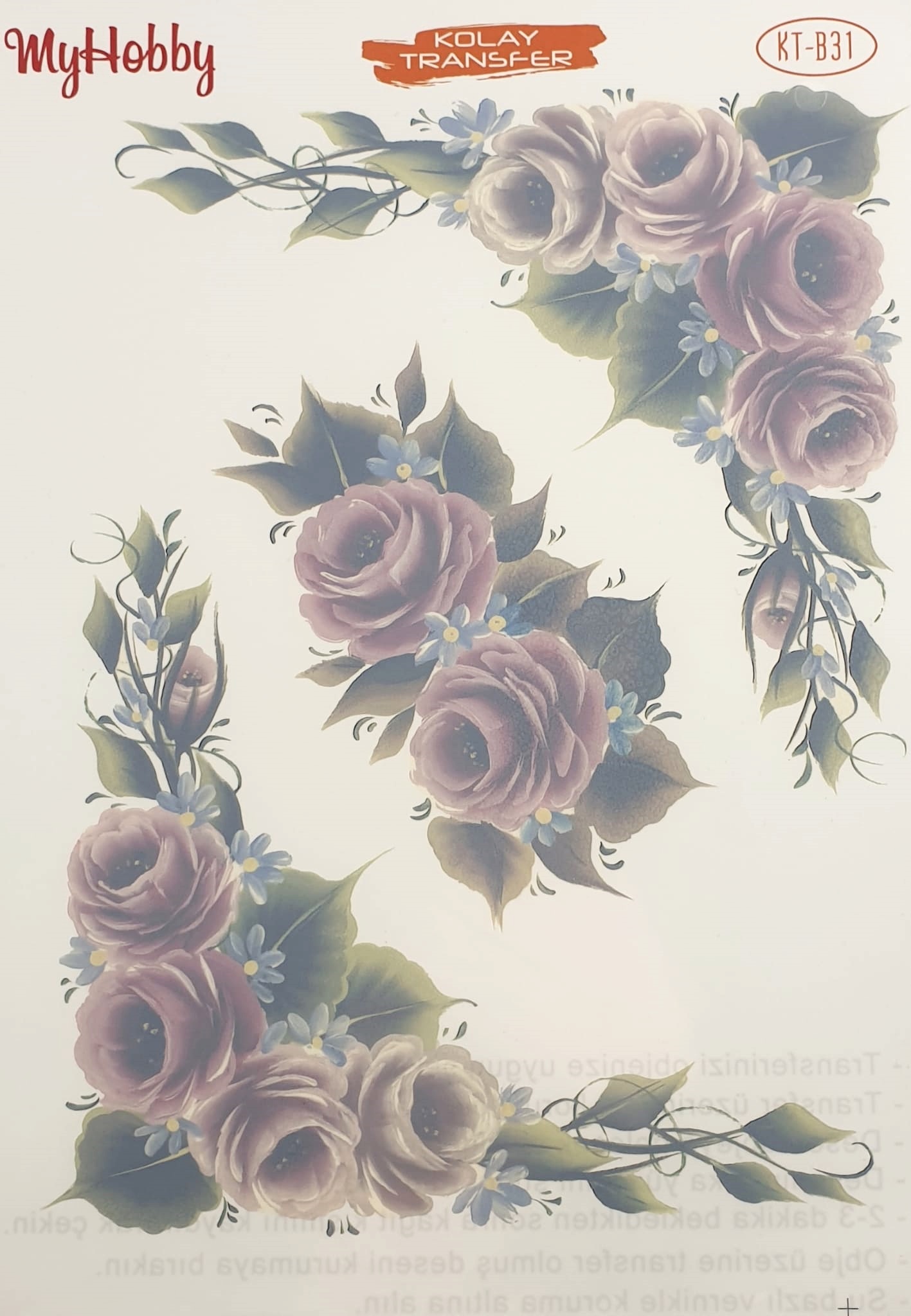 Hârtie transfer - easy - Roses - 25x35 cm - haidihai