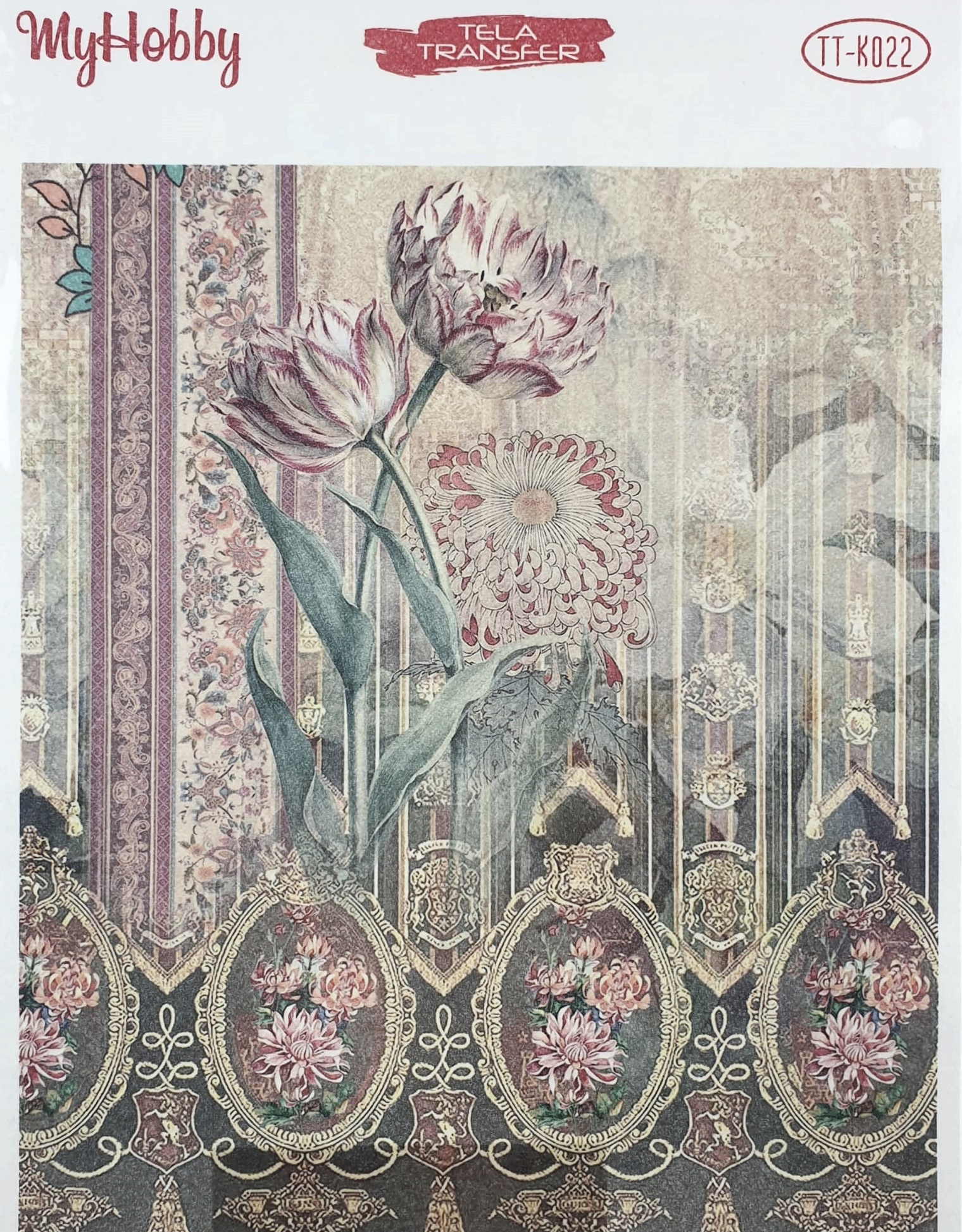 Hârtie transfer – decal – Tulips – 25×35 cm - haidihai