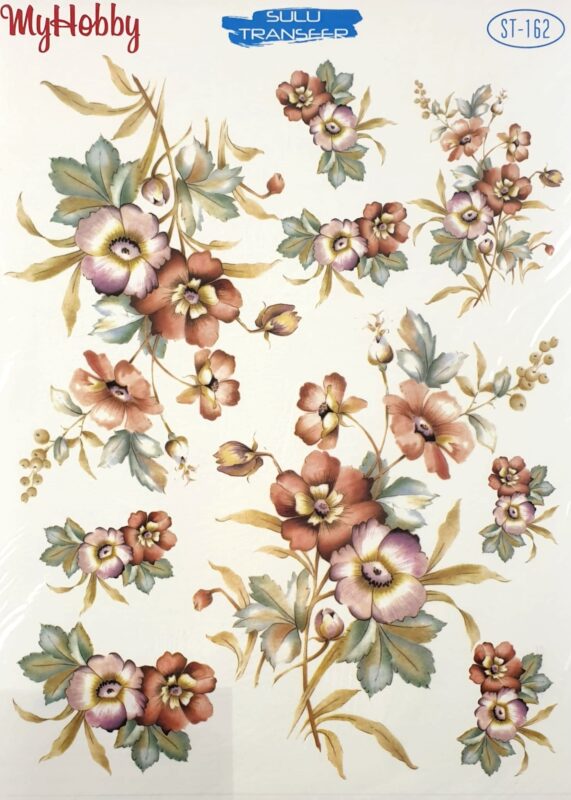 Hârtie transfer – water – Bunch of Flowers – 25×35 cm - haidihai