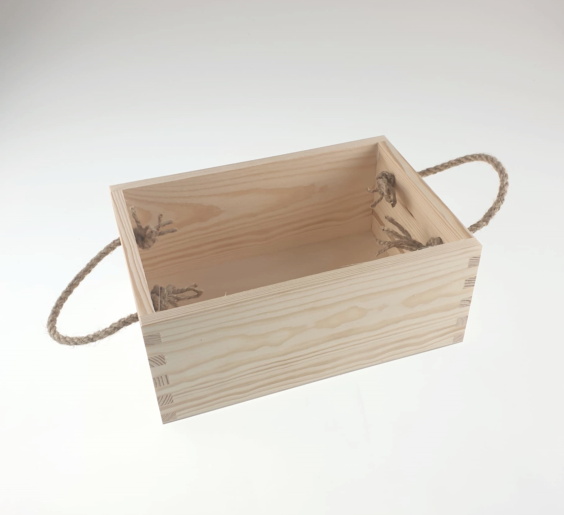Lădiță cu mânere funie - 24,5x17x10 cm - haidihai